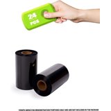 24 Pack Thermal Wax Resin Ribbon 4.33" X 1182' 1 Core. Ribbons for ...