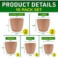 Lifemaster 10-Piece Pink Planter Pots with Drainage - Lightweight ...