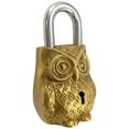 Solid Brass Owl Padlock with 2 Keys, Beautiful Fully Functional Lock ...