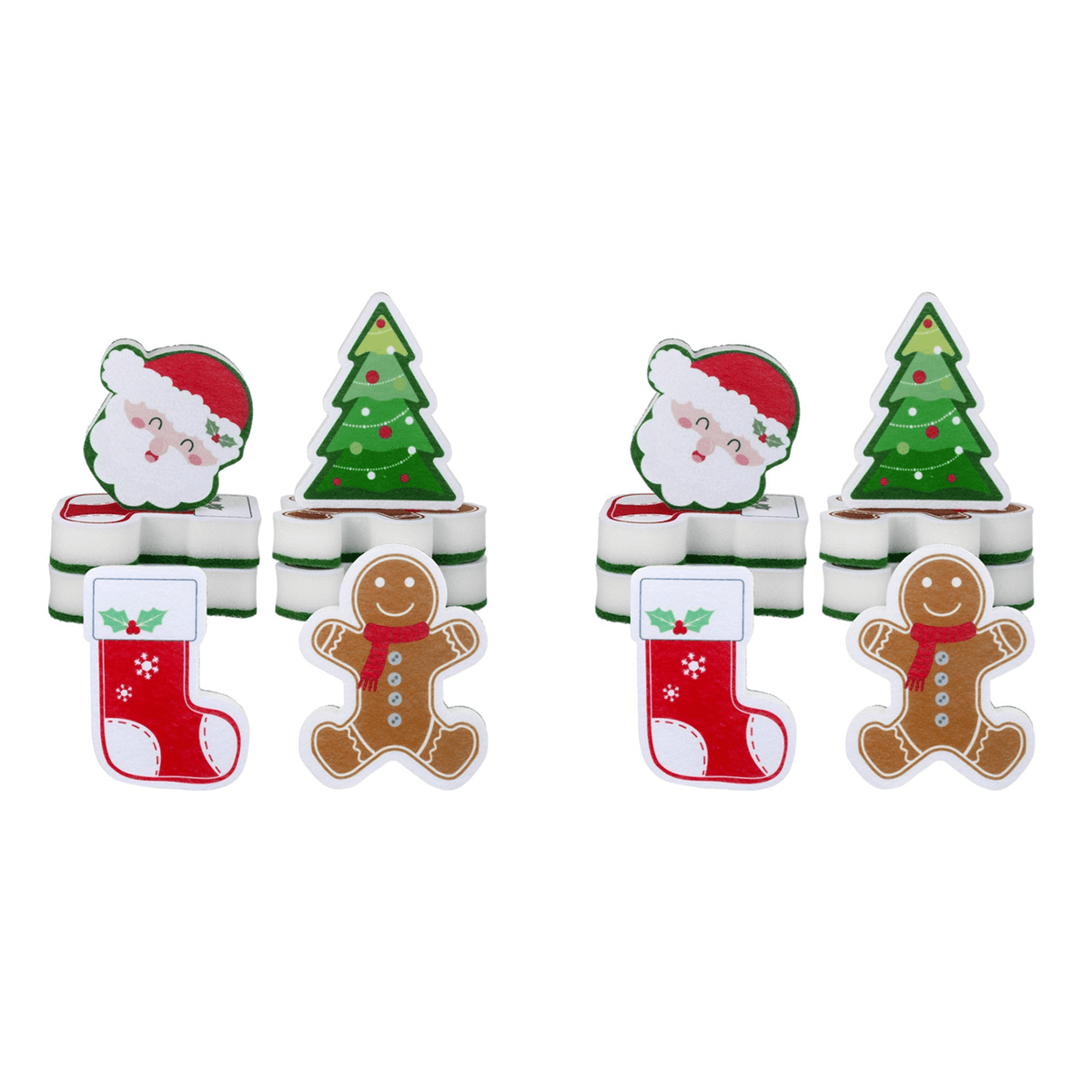 Click here for Unbranded 16 Pcs Christmas Sponges Kitchen Dual Si... prices