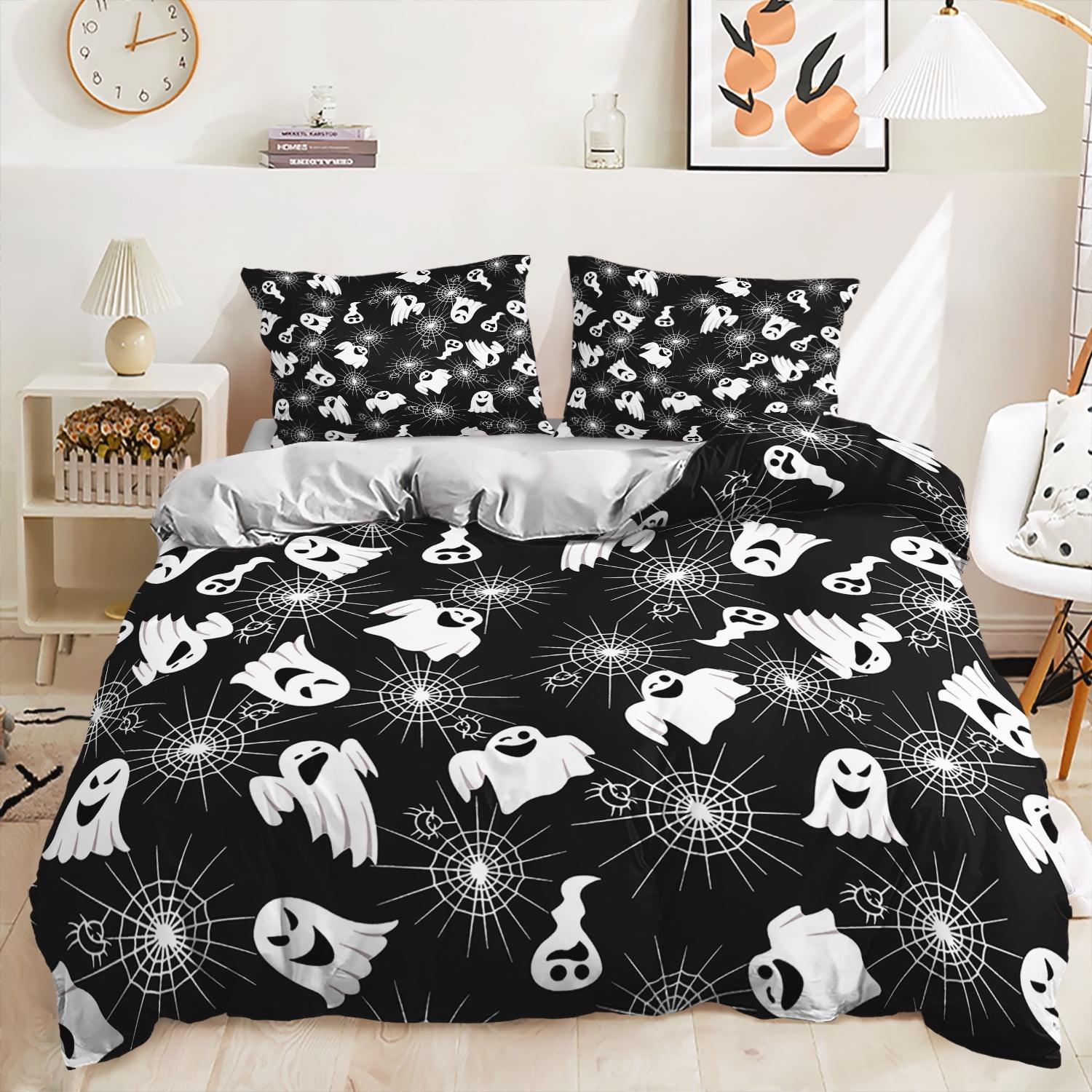 Hosima 3 Piece 3D Digital Printed Duvet Cover Full Size Halloween ...