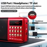 STONEGO Mini Portable Radio - Handheld Rechargeable Digital FM Radio ...