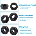 40PCS M6 x 1mm Hex Lock Nuts, Black Nylon Lock Non-Slip Nut, Carbon ...