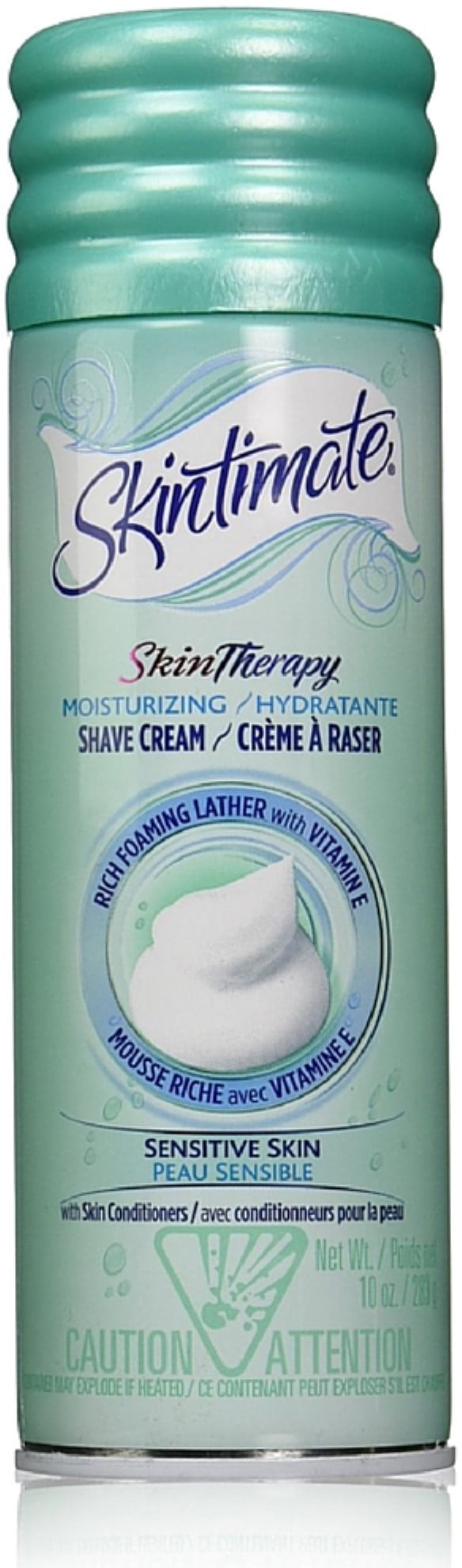 Skintimate Skin Therapy Moisturizing Shave Cream, Sensitive Skin 10 oz ...