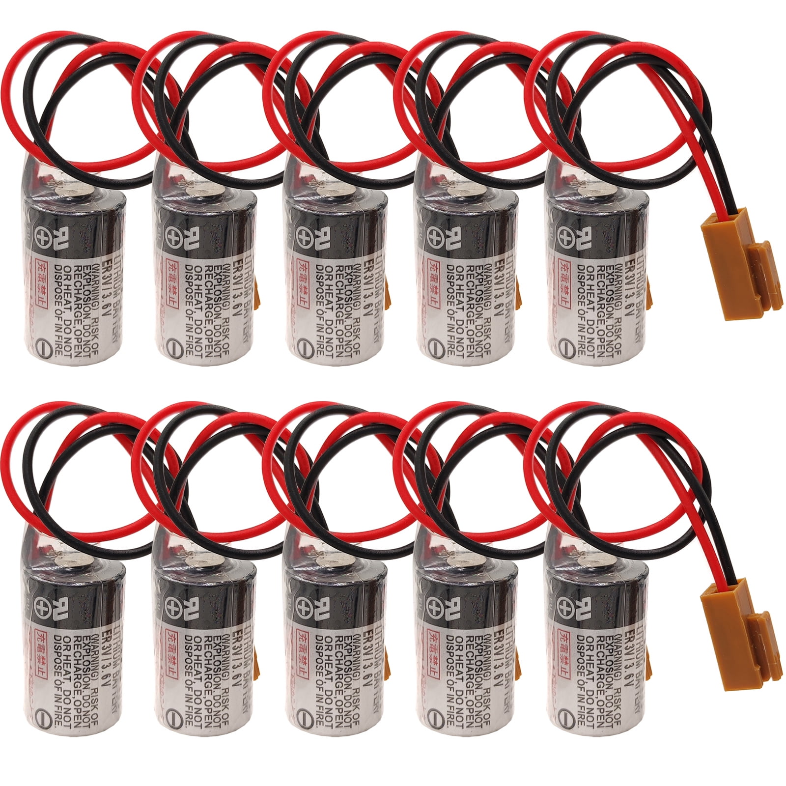 10Pc 1200mAh CPM2A-BAT01 Toshiba ER3V 3.6v Battery for PLC CPU Module ...