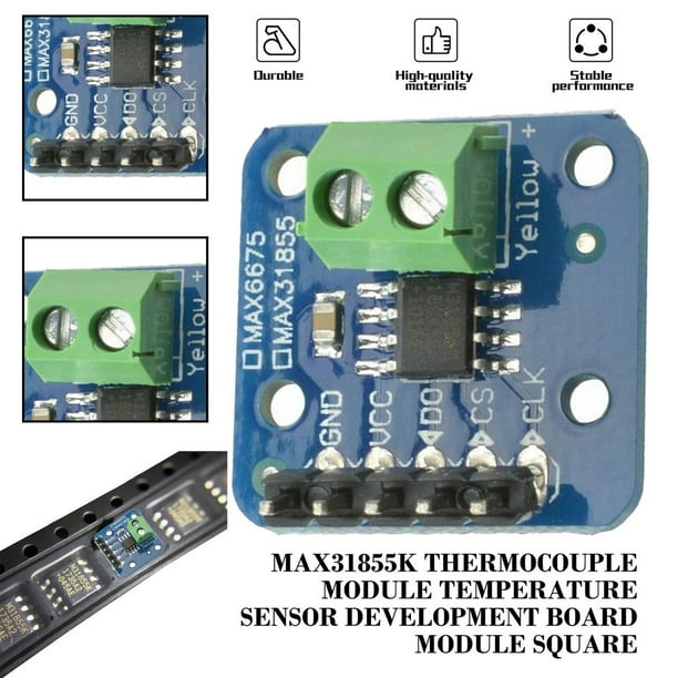 Temperature Measurement Module Thermocouple Break Out Board 3‑5V DC Max31855 14‑Bit K Type ...