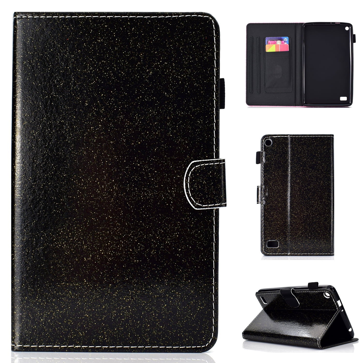 Fire 7 2015 Case (5th Generation ONLY), Allytech Glitter Leather Slim ...