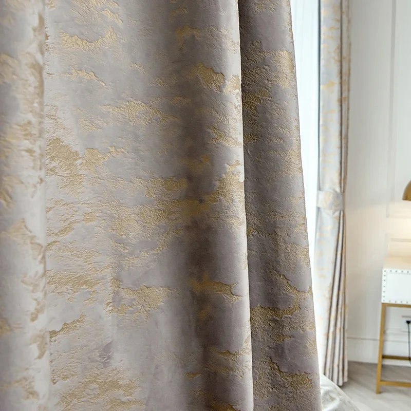 Curtains for Living Room Bedroom Dining Luxury Bronze Texture Velvet ...
