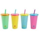 TAL Polypropylene Color Changing Cups 24 fl oz, Multi-Color, 8 Pack ...