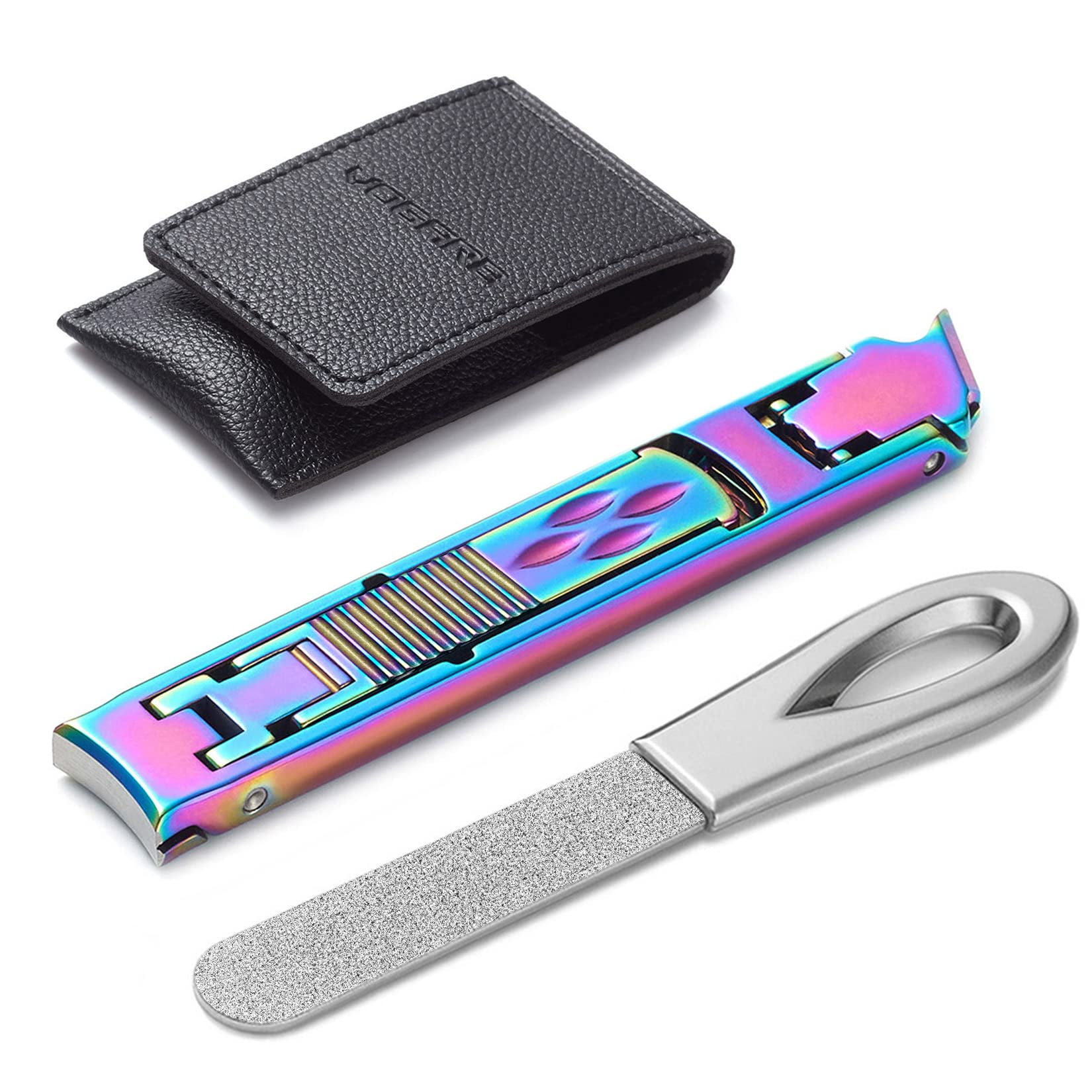 Portable Nail Clippers for Thick Nails Ultra Slim Folding Safety Lock ...