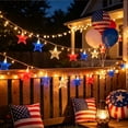 Cheapark Star String Light Patriotic Fairy Lamp Red White Blue Tone ...