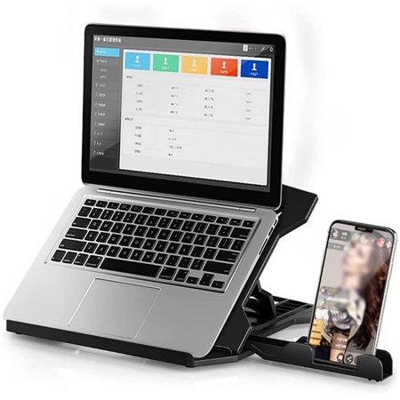 Adjustable Laptop Riser for Desk, Portable Plastic Ventilated Cooling ...