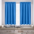 Uuiauoio Blackout Curtain Panel Solid Color Silk Like Fabric Thermal ...