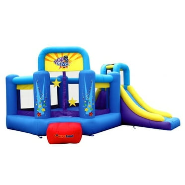 Blast Zone SuperStar Inflatable Jumping Castle Moon Slide Bouncer ...