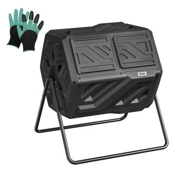 Miracle-Gro Large Dual Chamber Compost Tumbler Easy-Turn, Fast-Working ...