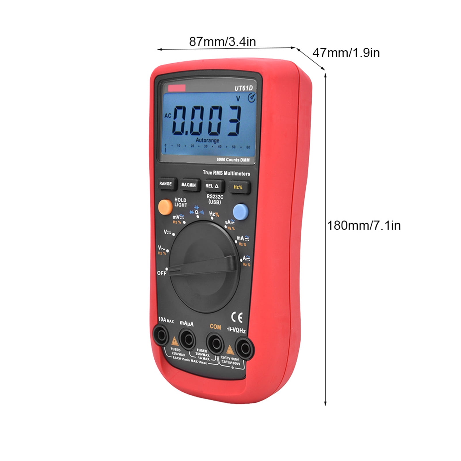 Buy Multimeter, Designed Safely High Resolution Overload Protection ...