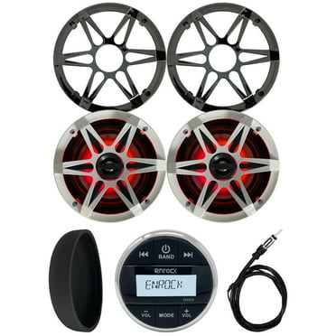 Pyle Audio Receiver Waterproof Universal Marine Stereo Radio Housing ...