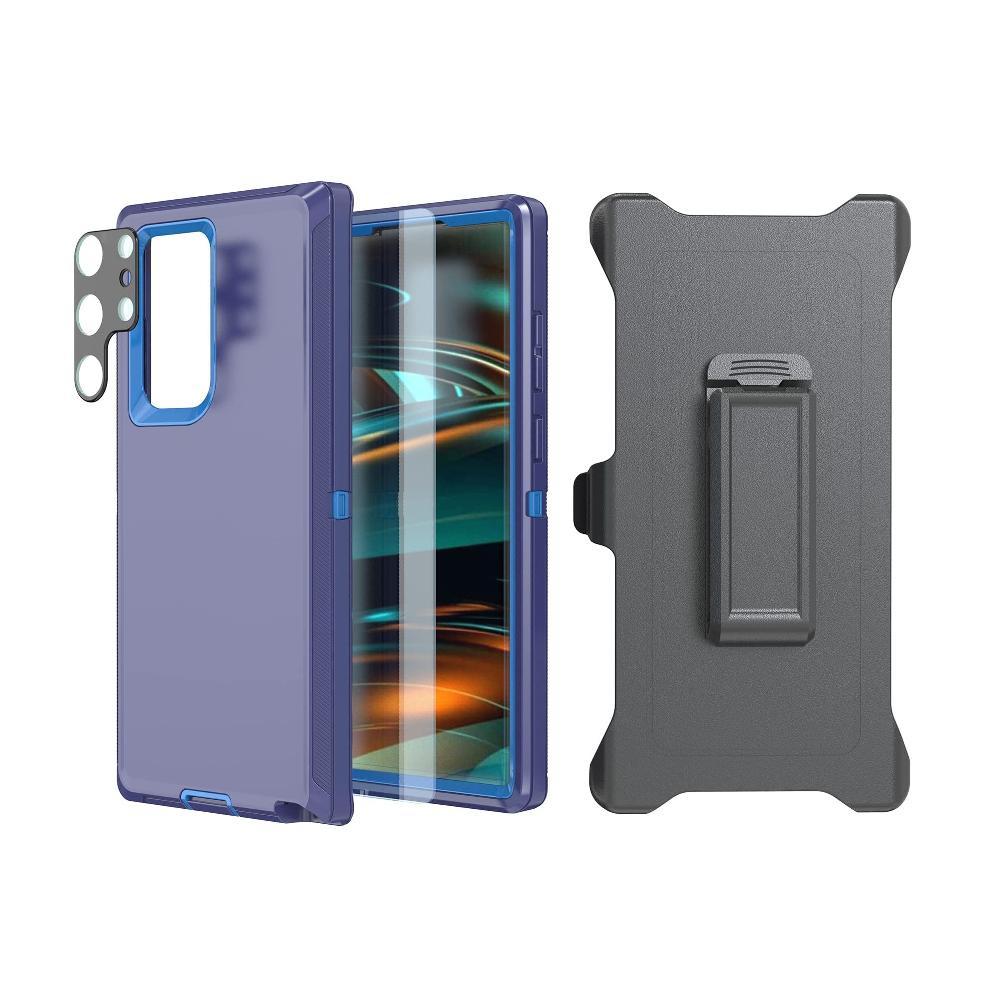 for Samsung Galaxy S22 Ultra Case with Screen Protector Heavy Duty ...