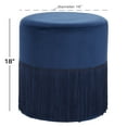 DecMode Blue Wood Traditional Stool 18" - Walmart.com