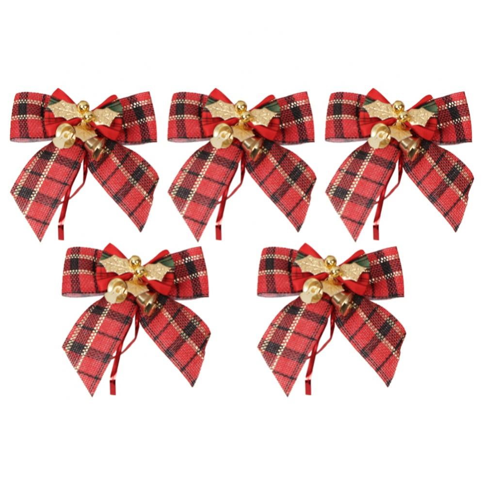 Plastic Christmas Bows, with Bells (5 Count) Xmas Ornaments - Walmart.com