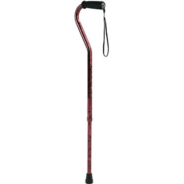 Drive Medical Adjustable Height Offset Handle Cane with Gel Hand Grip ...