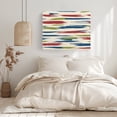 Abstract Art Canvas Print Wall Art, Red Blue Green Watercolor Line ...