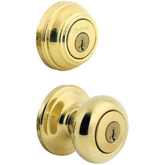 Kwikset 991 Juno Entry Knob and Single Cylinder Deadbolt Combo Pack ...
