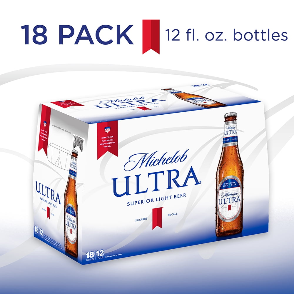 Michelob Ultra Light Beer 18 Pack Beer 12 Fl Oz Bottles 4 2 Abv