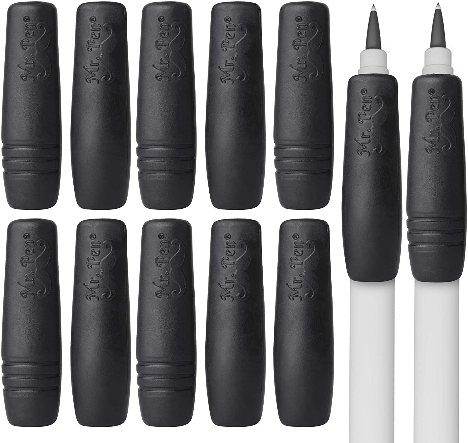 Mr. Pen- Pencil and Pen Grips, 12 Pack, Black, Pencil Grips for Adults ...