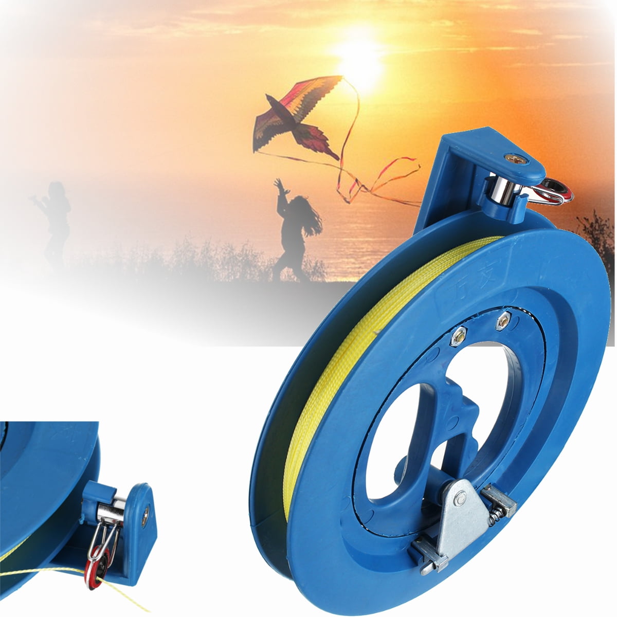 New Blue Kite Line Winder Winding Reel String Grip Wheel Flying Tools ...