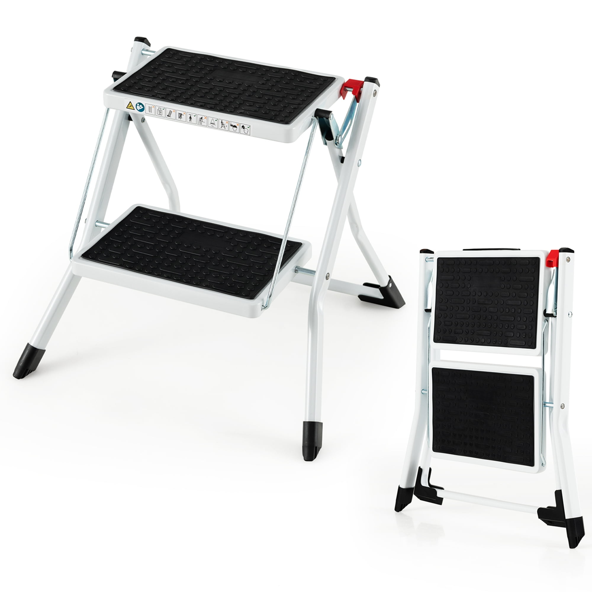 Click here for Costway 2 Step Ladder Folding Step Stool 330lbs Ca... prices
