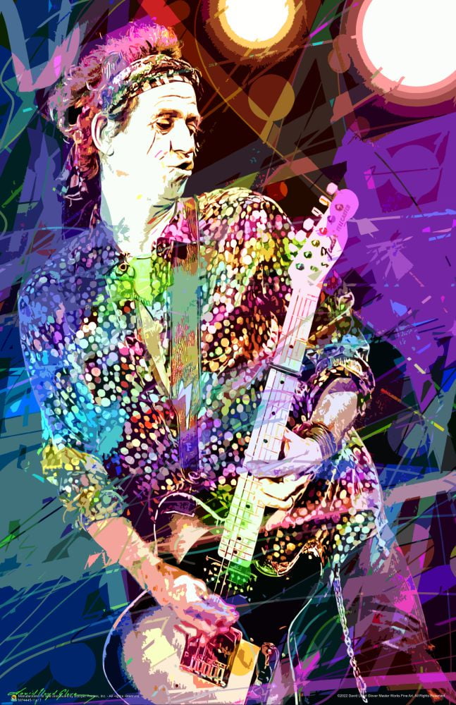 Keith Richards Forever by David Lloyd Glover Poster 11.5" x 17.5 ...