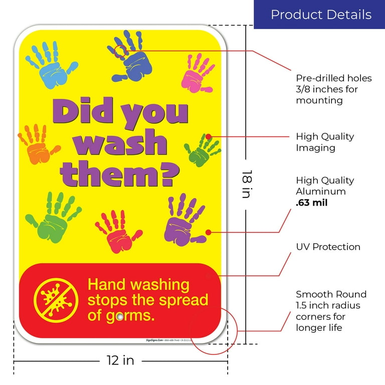 Preschool Hand Washing Signs