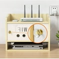 Catekro Wooden WiFi Router Storage Box Wall Shelves Stuff 3 ...