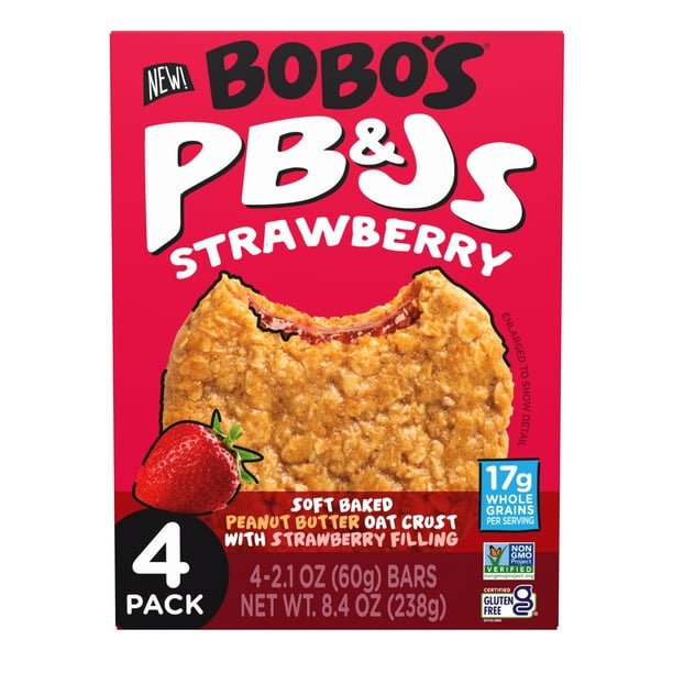 Bobo's PB&Js Strawberry, 4 Count - Walmart.com