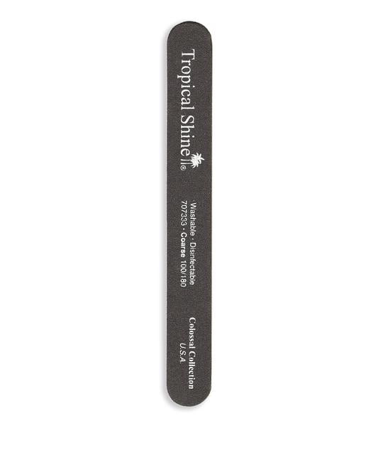 Tropical Shine Nail File Black File 100/ 180 (Coarse/ Medium) 8 1/2 in ...