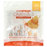 Coromega Omega-3 Orange Squeeze Packets, 650mg, Gluten-Free, 120 Ct ...
