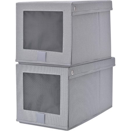 CPDD Shoe Storage Box, Stackable Shoe Box Containers with Clear Window ...