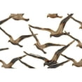DecMode Gold Metal Flying Flock Of Bird Wall Decor - Walmart.com