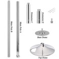 RichYa Sports Pro Portable Dance Pole, Spinning & Static, Home Gym, No ...