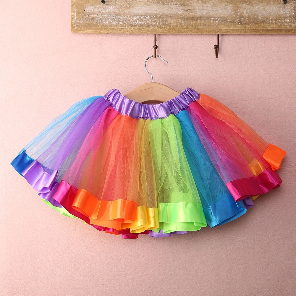 Click here for Emmababy Kids Girls Rainbow Tutu Skirt Tulle Fluff... prices