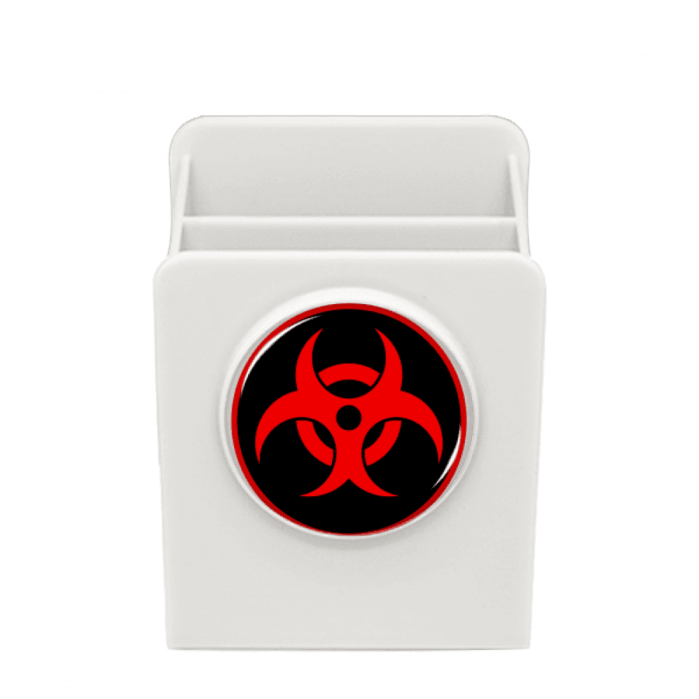 Red nuclear Checal Radiation Symbol Desk Pencil Holder Cup Pen ...