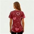 ASDFVBKG Women Valentine's Day Scrub Tops Spring Tunic V-Neck Heart ...