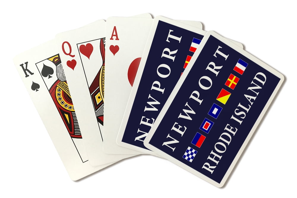 Newport, Rhode Island, Nautical Flags, Lantern Press, Premium Playing ...