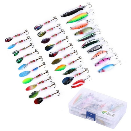 30pcs/set Sequins Spinner Fish Hook Lures Fish Hook Lures; Lifelike ...