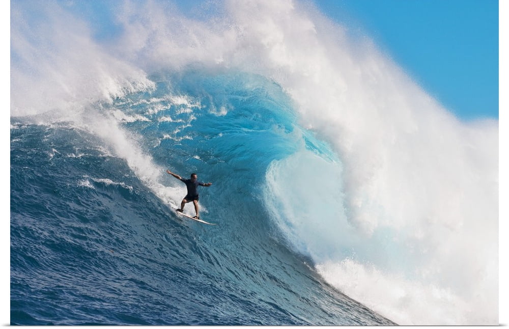 Great BIG Canvas | "Hawaii, Maui, Peahi Or Jaws, Surfer On A Huge Wave ...