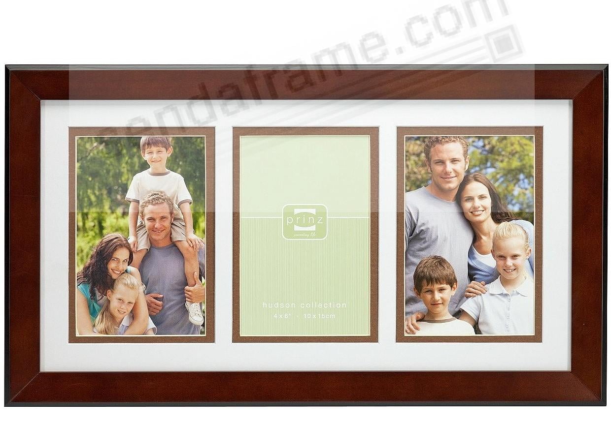 HUDSON dark walnut triple collage frame from Prinz - 4x6 - Walmart.com