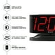 Sharp LED Digital Alarm Clock, Swivel Base, Black Case, Red Display ...