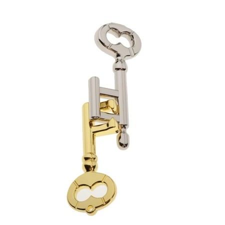 2 Pieces Metal Interlock Keys Puzzle Mind Training Game Kids ...