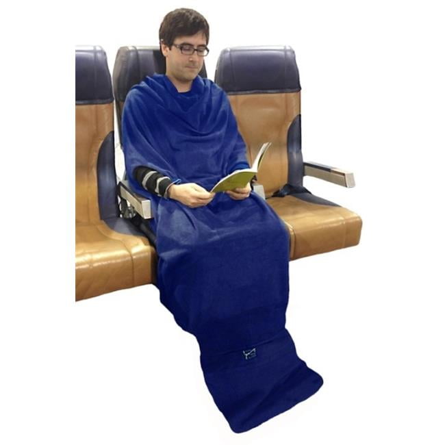 Smart Blanket AWB-001-L-XL Luxury Wearable Travel Blanket, Navy - Large ...